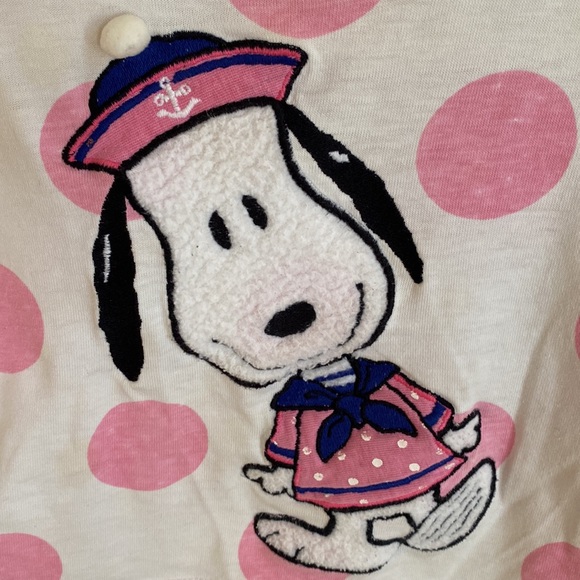 Snoopy | Shirts & Tops | Vintage Snoopy Polka Dot Short Set | Poshmark